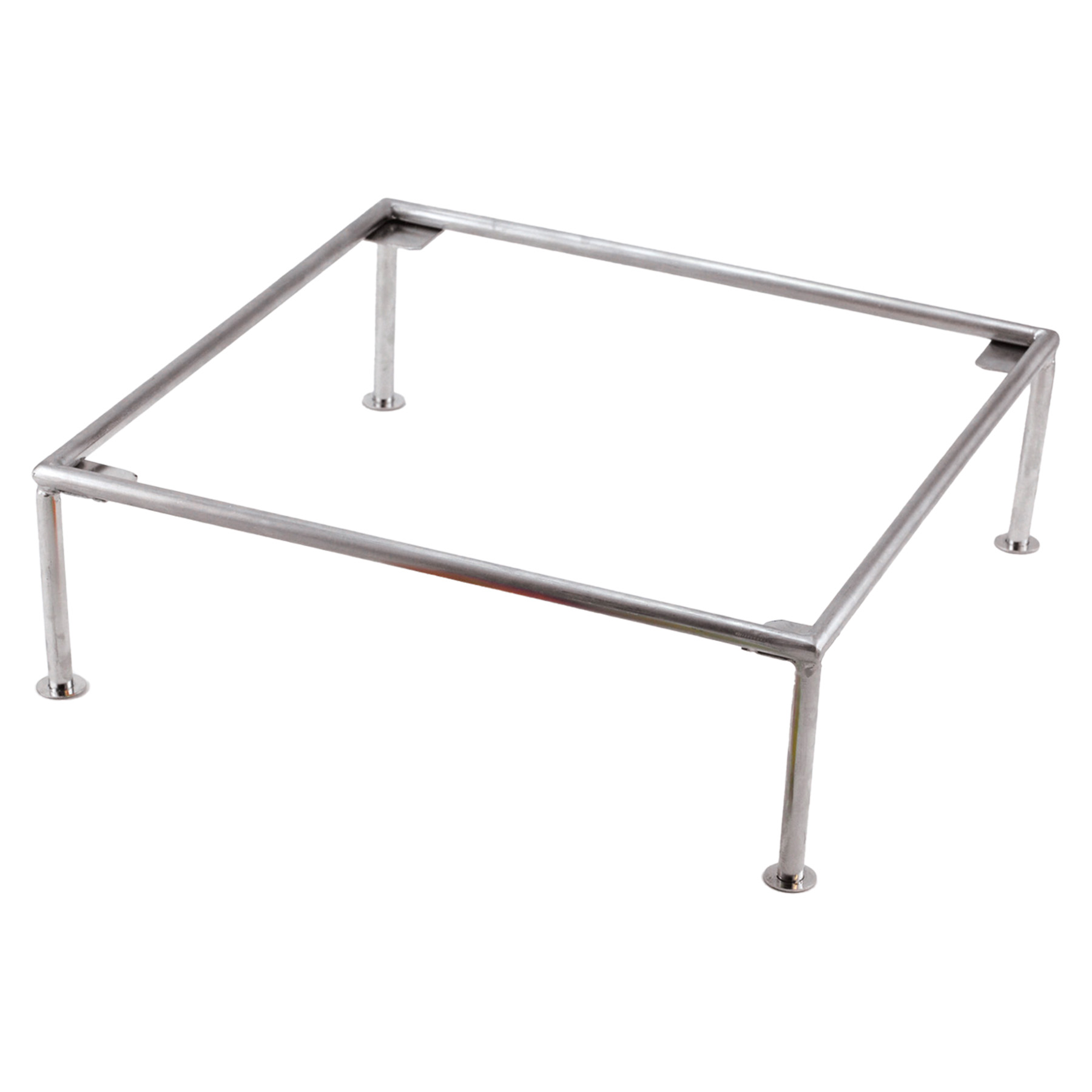 IRS-10 - 12" Square Stainless Steel Riser w/ Brushed Finish, 4" tall ...