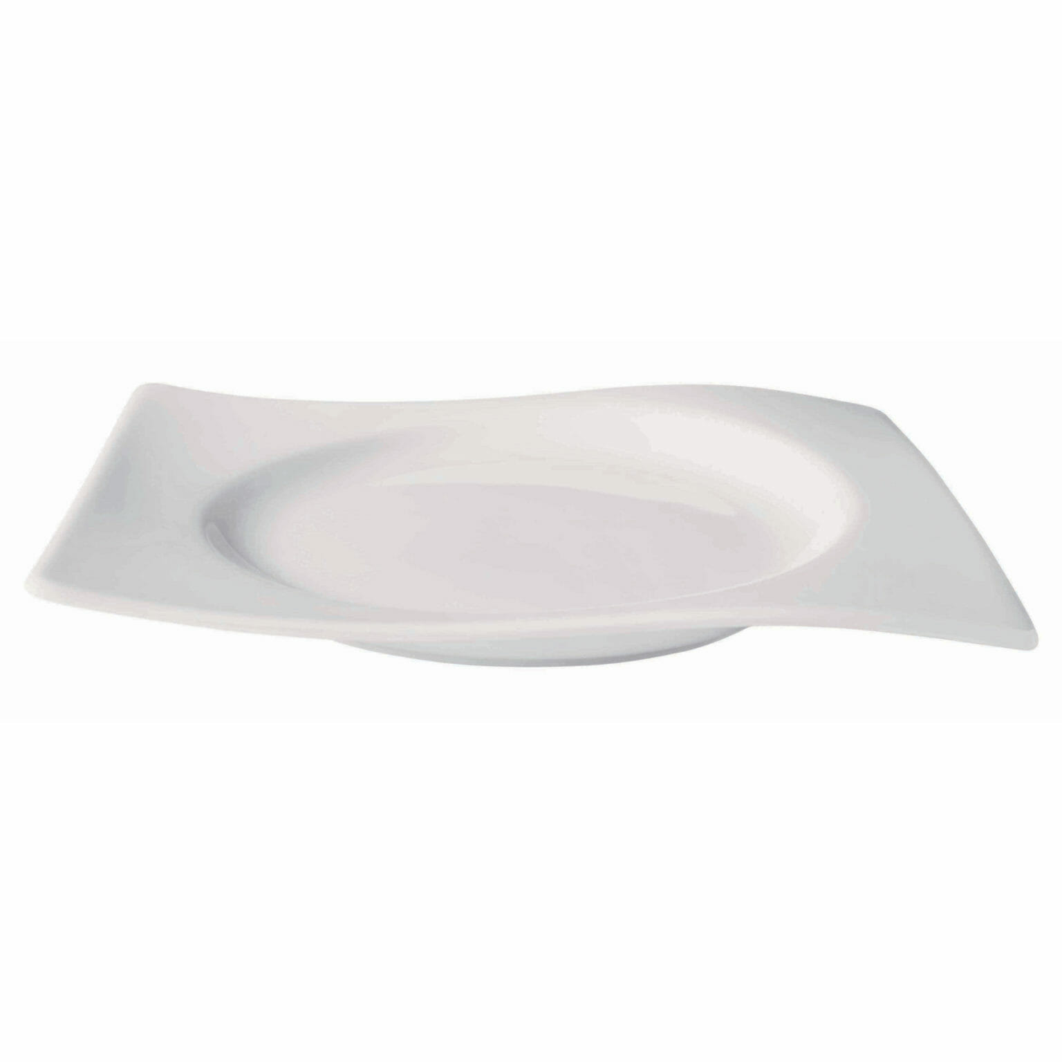 PA1101809512 - 10 1/4" x 8 3/4" Bright White Porcelain Rectangular Wave ...