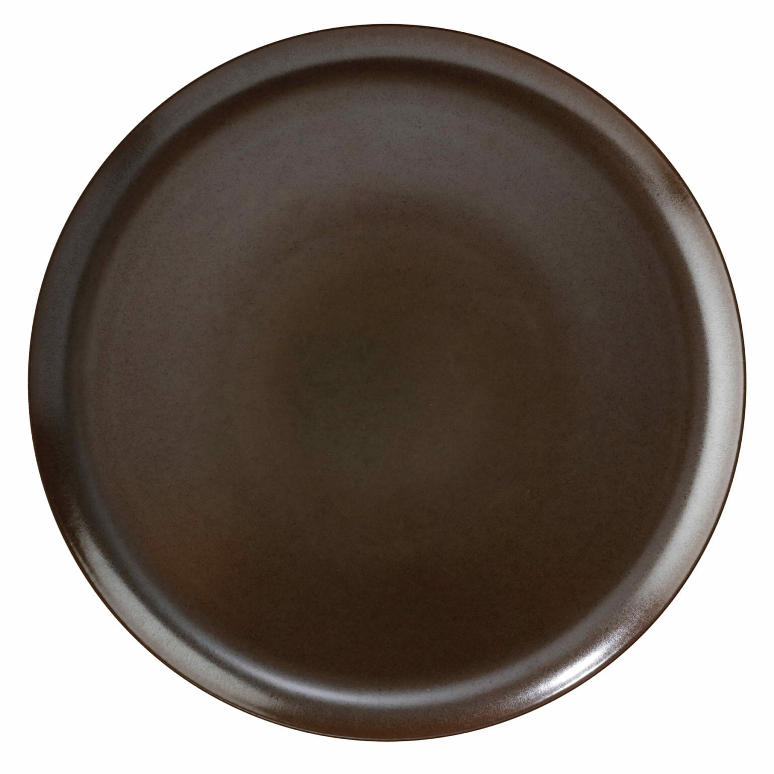 PA1942712812 - 11" Brown Reactive Glaze Porcelain Coupe Plate, Corona ...