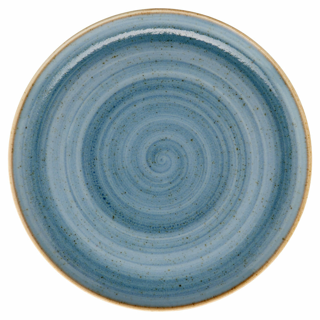 PA1604711724 - 7" Blue Porcelain Coupe Plate, Corona Artisan Blue ...