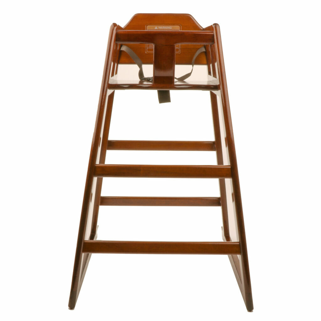 HC-100-MOD-TALL-W - 36" Tall, Walnut, Hardwood, Modified High Chair, 22 ...